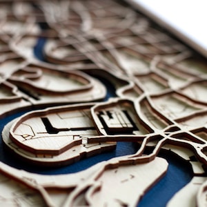 Canada Vancouver Wood Map - Custom Message - Premium Wood - Laser Cut ...