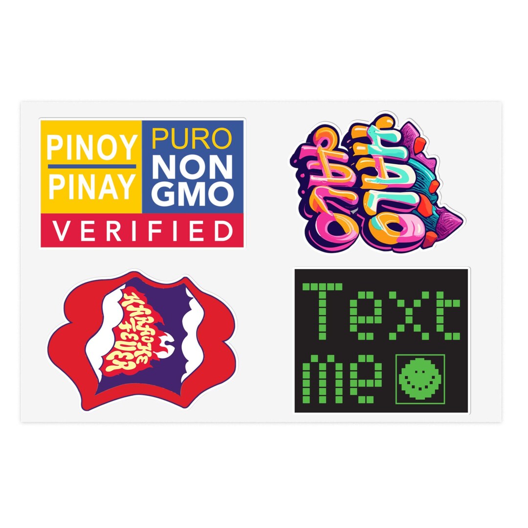 Filipino Pop Culture 4pk Sticker Sheet | Non GMO | Halo-halo | Text Me ...