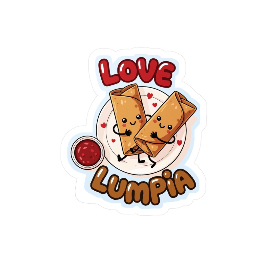 Love Lumpia Sticker | Kawaii Food Decal - Etsy