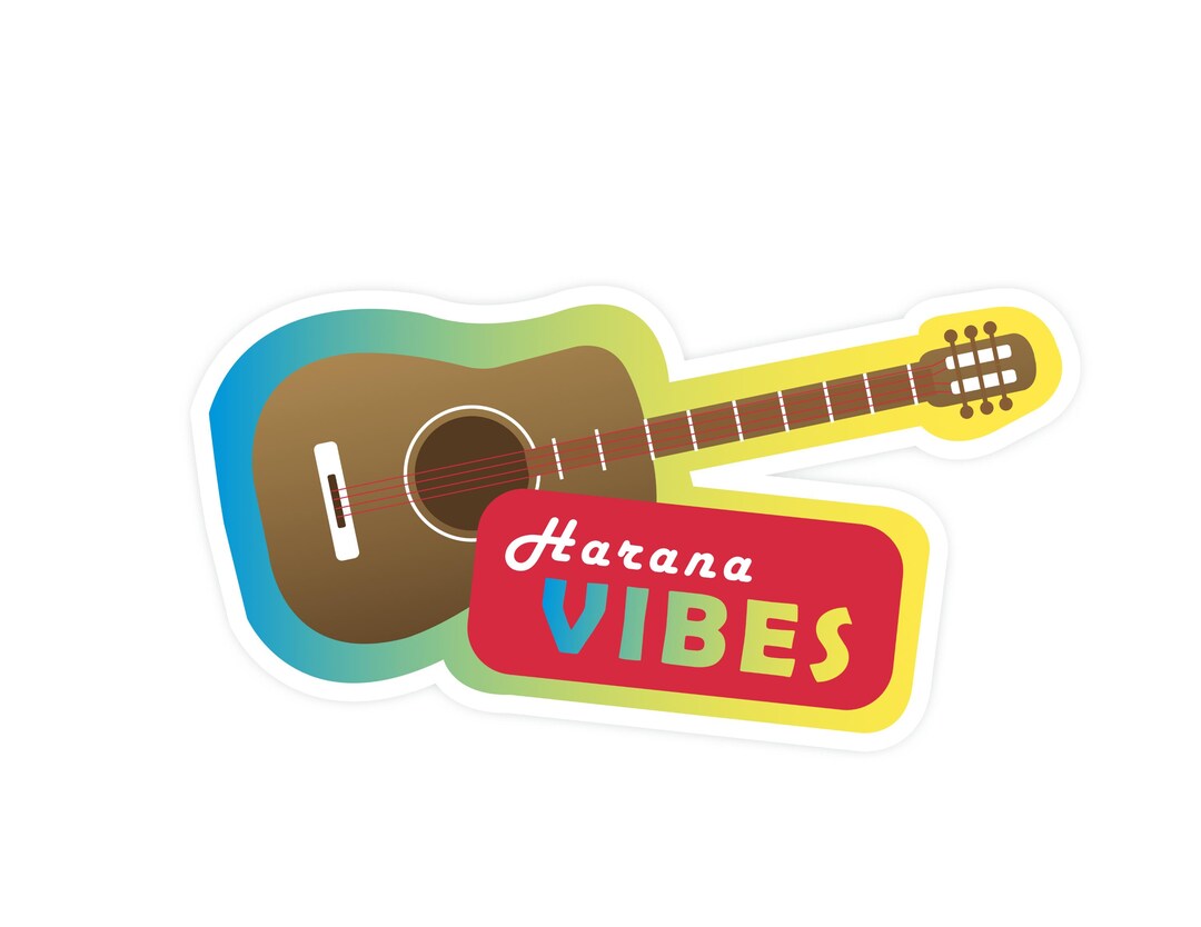 Harana Vibes Guitar Sticker | Karaoke Nights Decal - Etsy