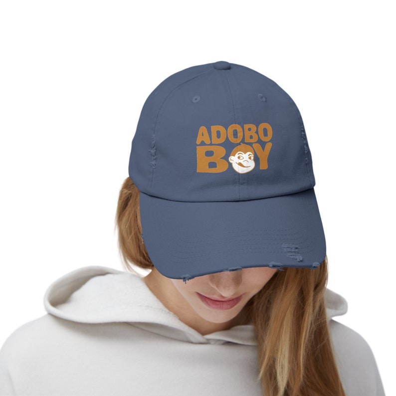 Adobo Boy Unisex Distressed Cap Filipino Adobo Cap Adobo Food Cap ...