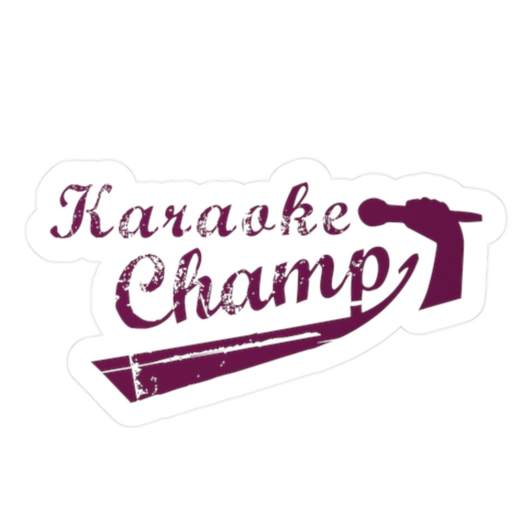 Filipino Karaoke Champ Kiss-cut Vinyl Sticker | Karaoke Cellphone ...