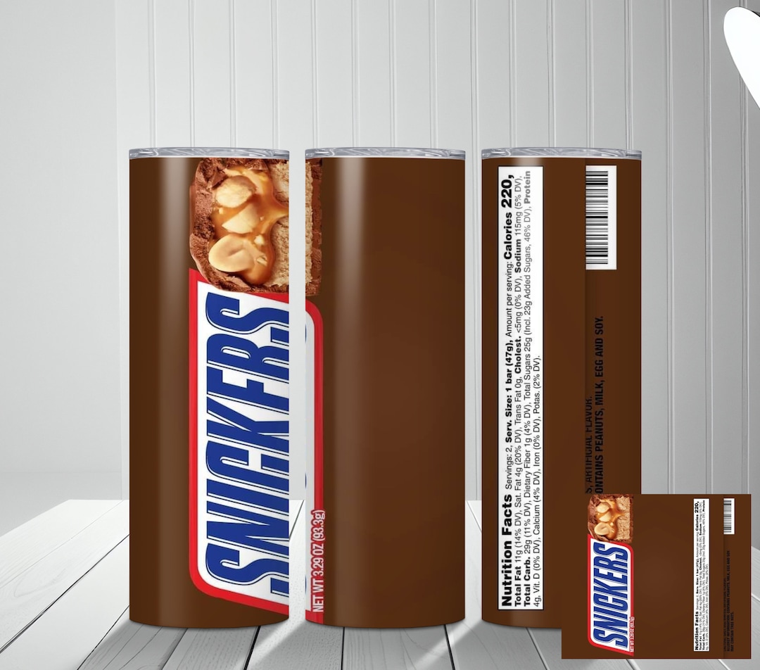 20 Oz Skinny Tumbler Snickers Snickers Print Sublimation - Etsy