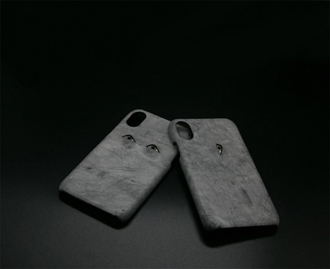 Custom Handmade Phone Case,3d Eyes iPhone Case,evil Eyes Phone Case Genuine Leather,personalized ...