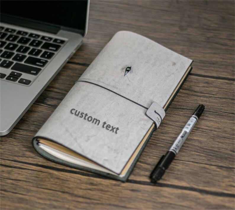 Personalized Leather Notebook ,engraved Text Notebook,custom Leather ...