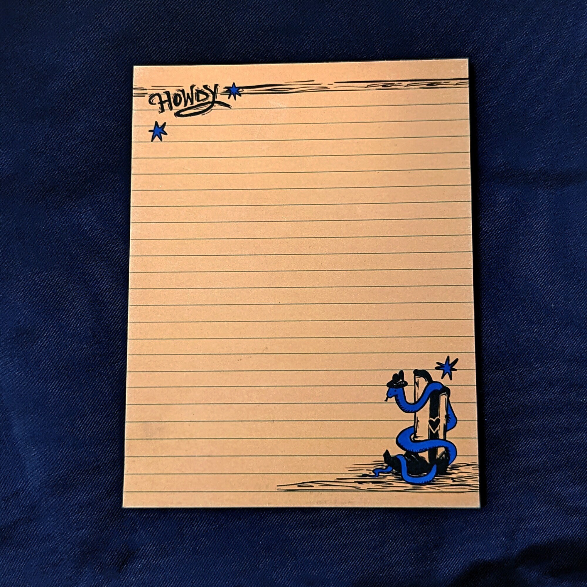 50 Sheet Lined 4.25 X 5.5 Howdy Notepad - Etsy