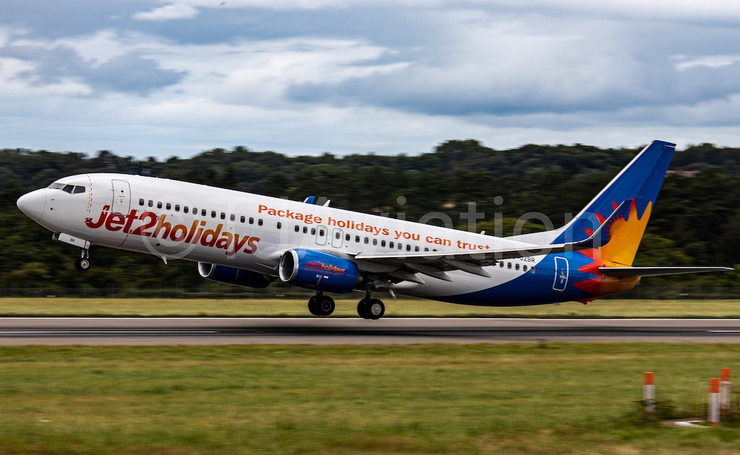 Jet2 Boeing 737 Digital Photo Captivating Takeoff Moment, Aviation Wall ...