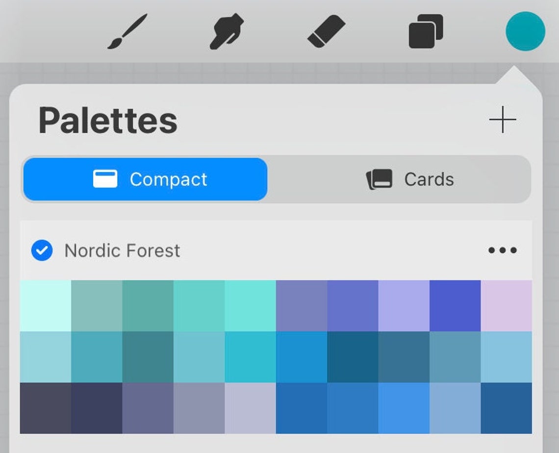 Nordic Forest Procreate Color Palette, HEX Codes, Winter Christmas ...