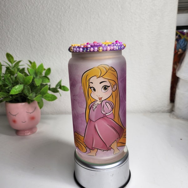 Rapunzel Glass Cup Svg - Etsy