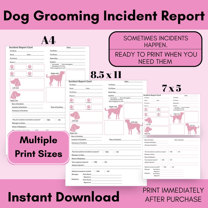 Dog Incident Report - Etsy