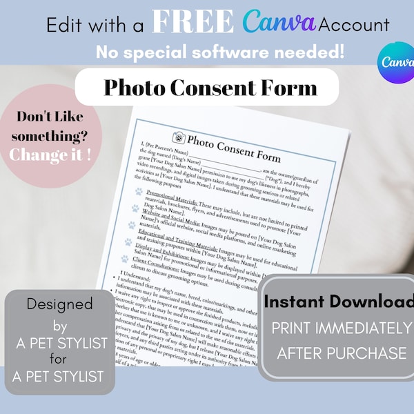 Social Media Consent Form - Etsy