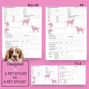 Dog Grooming Incident Report Form – Pet Salon Template (digital ...