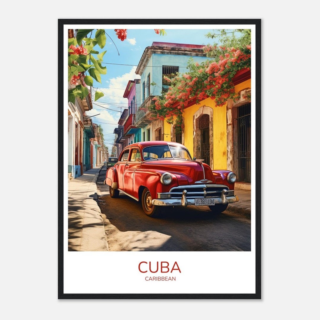 Classic Car Cuba Poster, Vibrant Wall Art, Perfect for Living Room ...