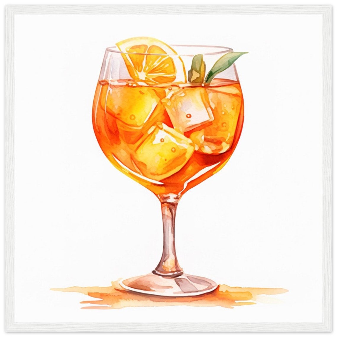 Aperol Spritz Wall Print Painted Bar Cart Art Perfect for - Etsy