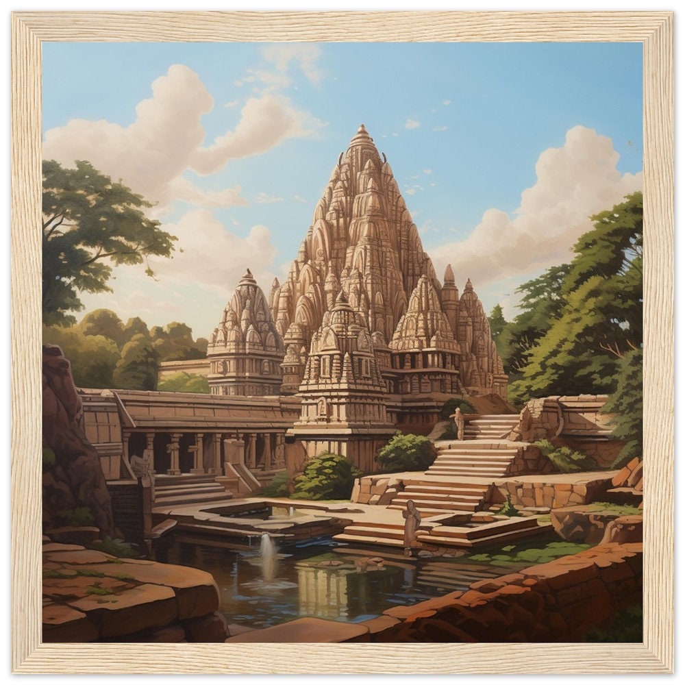 Vintage Indian Temple Poster, Authentic & Aesthetic Wall Art, Perfect ...