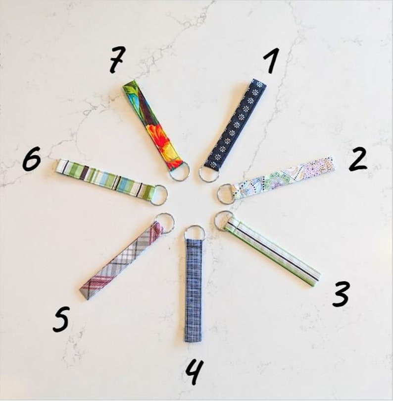 Keychain Lanyard, Key-fob Wristlet With Cotton Print Fabric - Etsy
