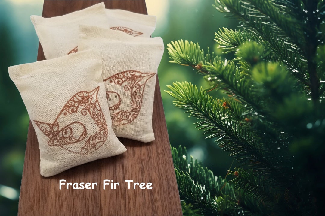 Hand-printed Scented Sachets – Frasier Fir (set of 4) - Etsy