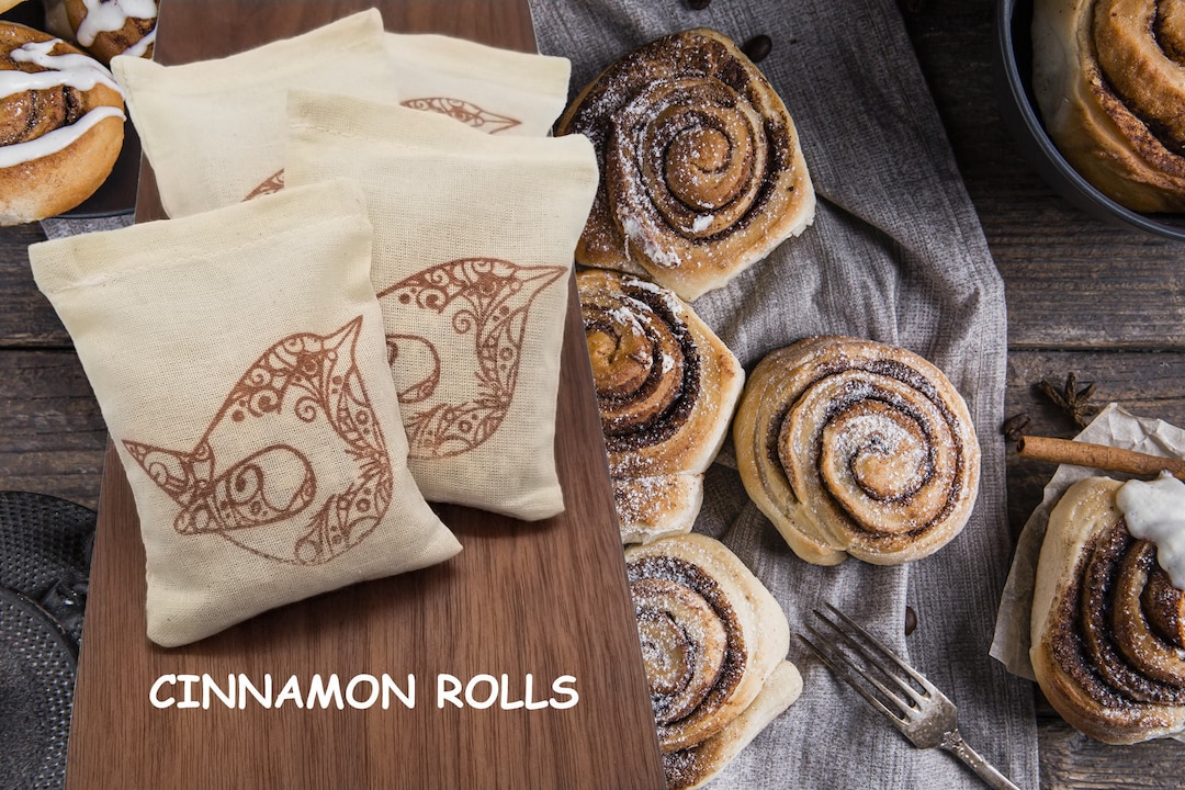 Hand-printed Scented Sachets – Cinnamon Rolls (set of 4) - Etsy