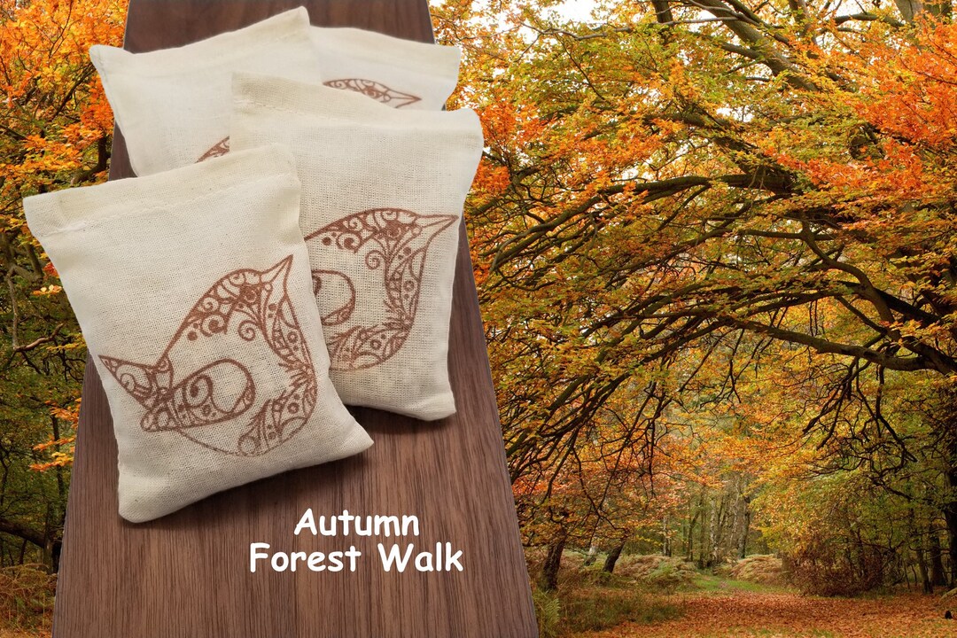 Autumn Forest Walk Scented Sachets Set of 4 Air Freshener Wedding Party ...