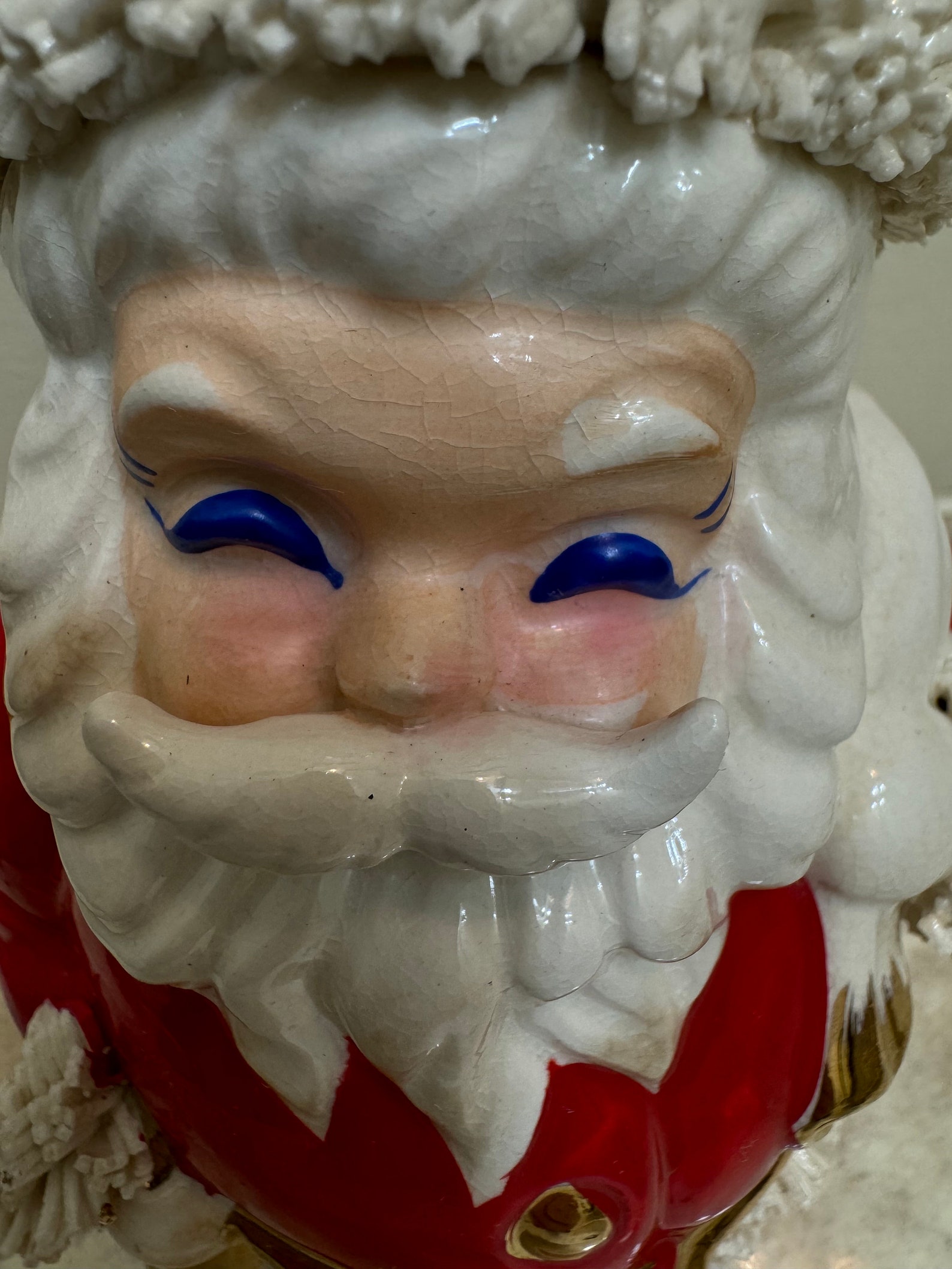 1950s Spaghetti Trim Santa Bank Ceramic Japan - Etsy