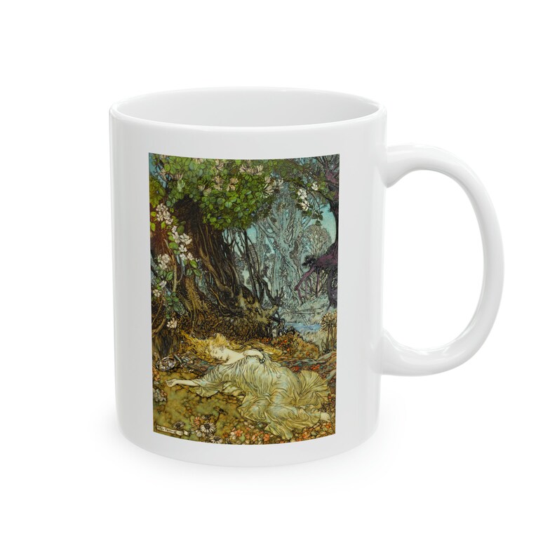 Titania Sleeping - Arthur Rackham Classic Illustration Mug, Great Gift ...