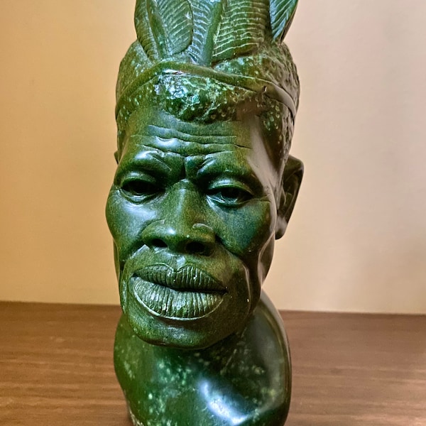 African Stone Bust - Etsy