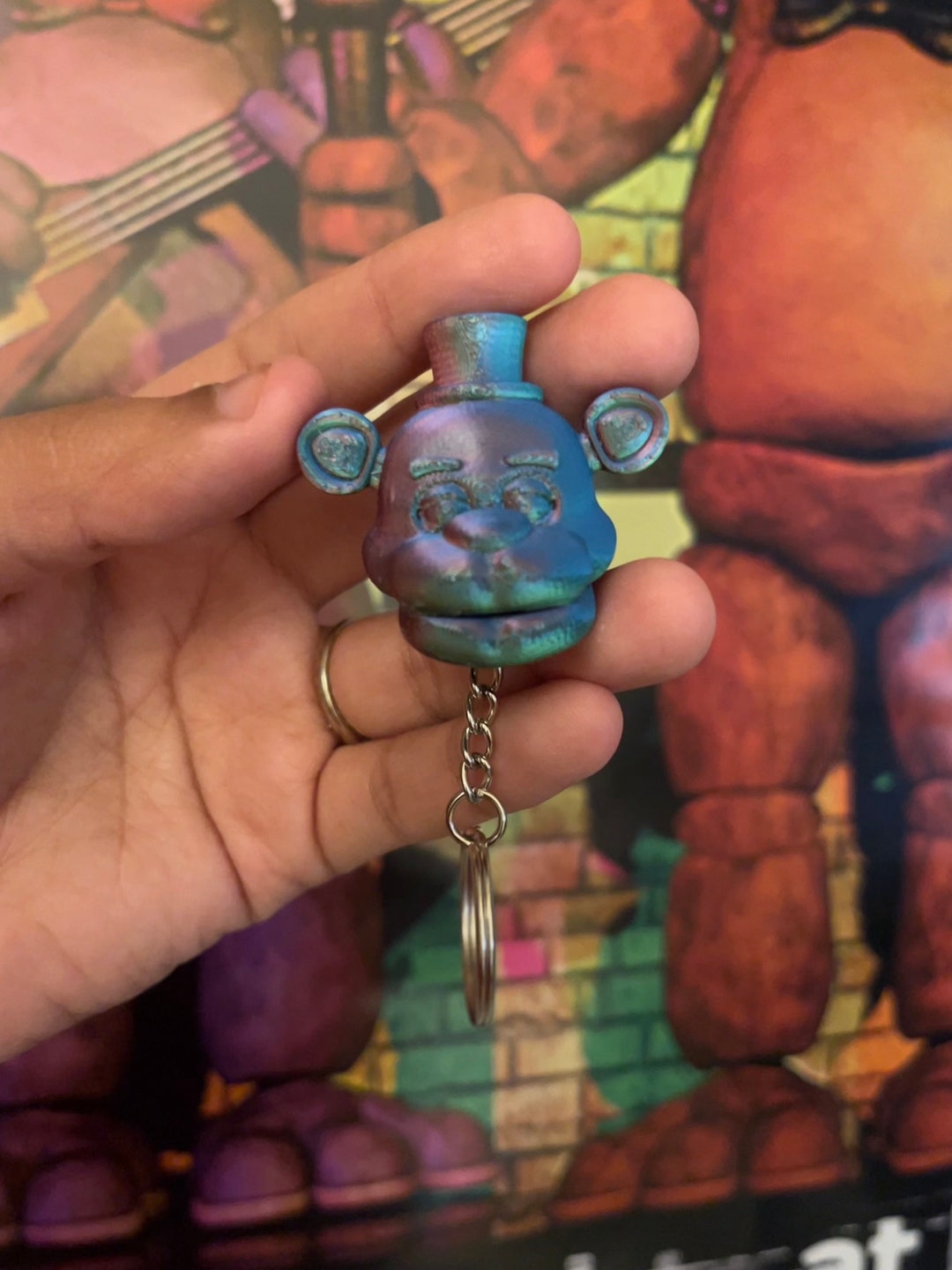 Five Nights at Freddy's Keychain Freddy Fazbear Head FNAF - Etsy