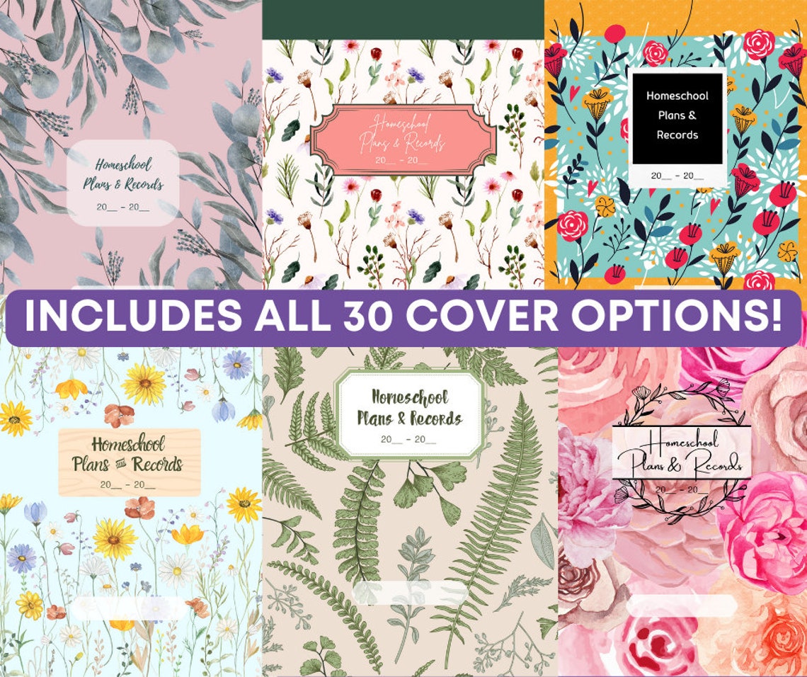 HOMESCHOOL PLANNER/LOG for up to 8 Students- Printable, Color Coded ...