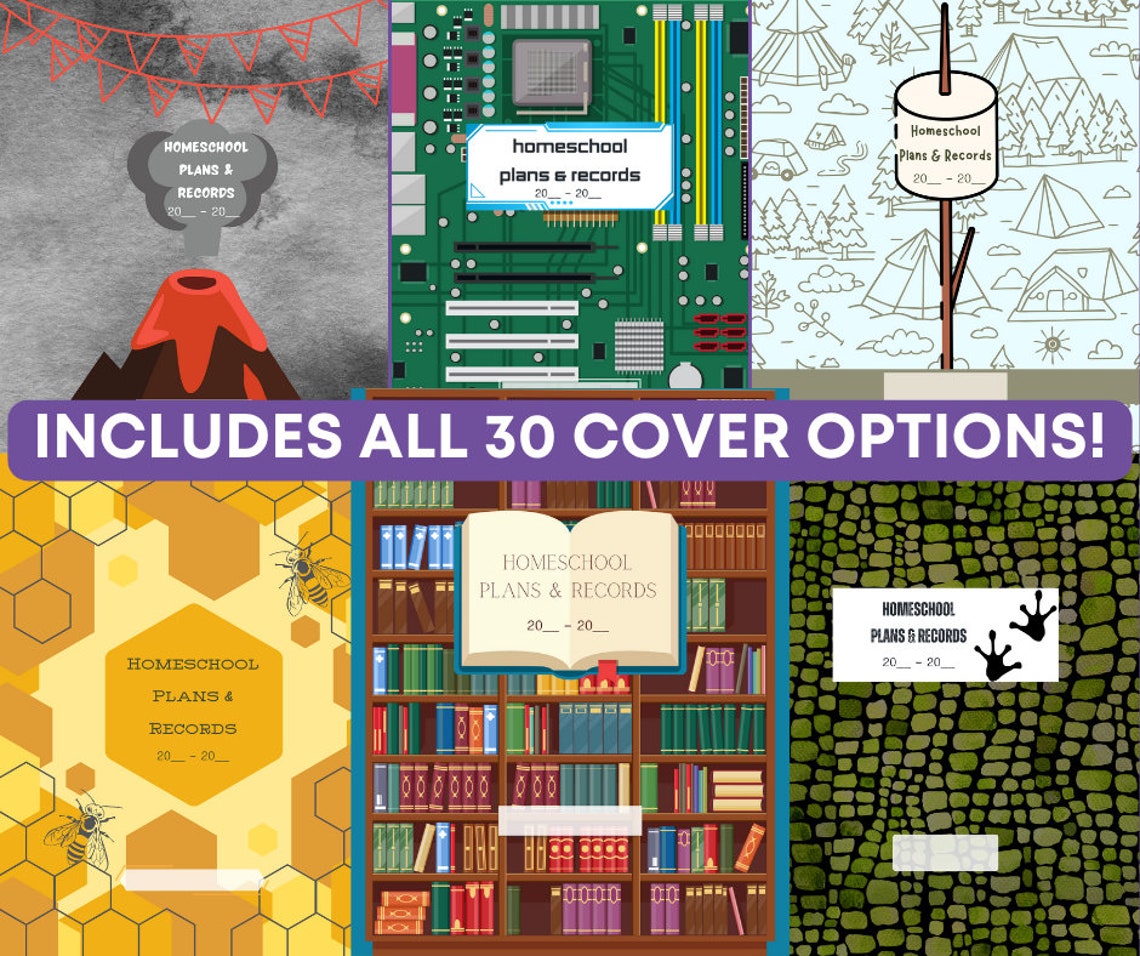 HOMESCHOOL PLANNER/LOG for up to 8 Students- Printable, Color Coded ...