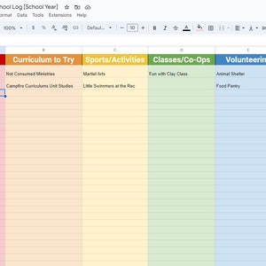 Digital Homeschool Instruction Log - Record Hours and Lessons Completed ...