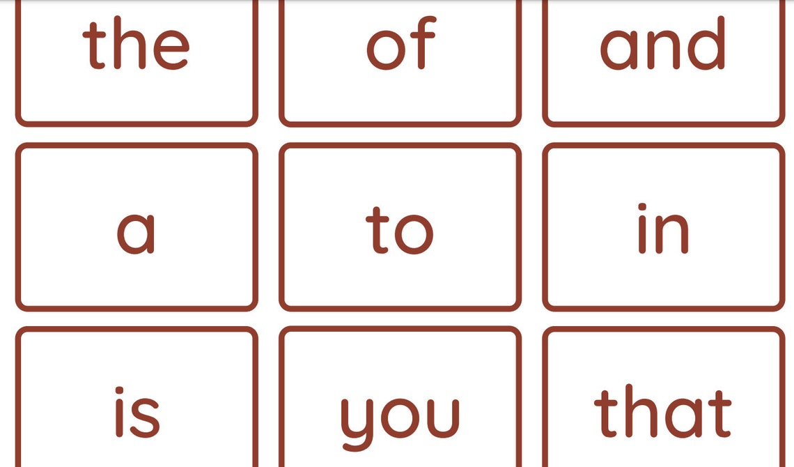 1,000 SIGHT WORD Flash Cards Fry's FULL List Printer Friendly - Etsy