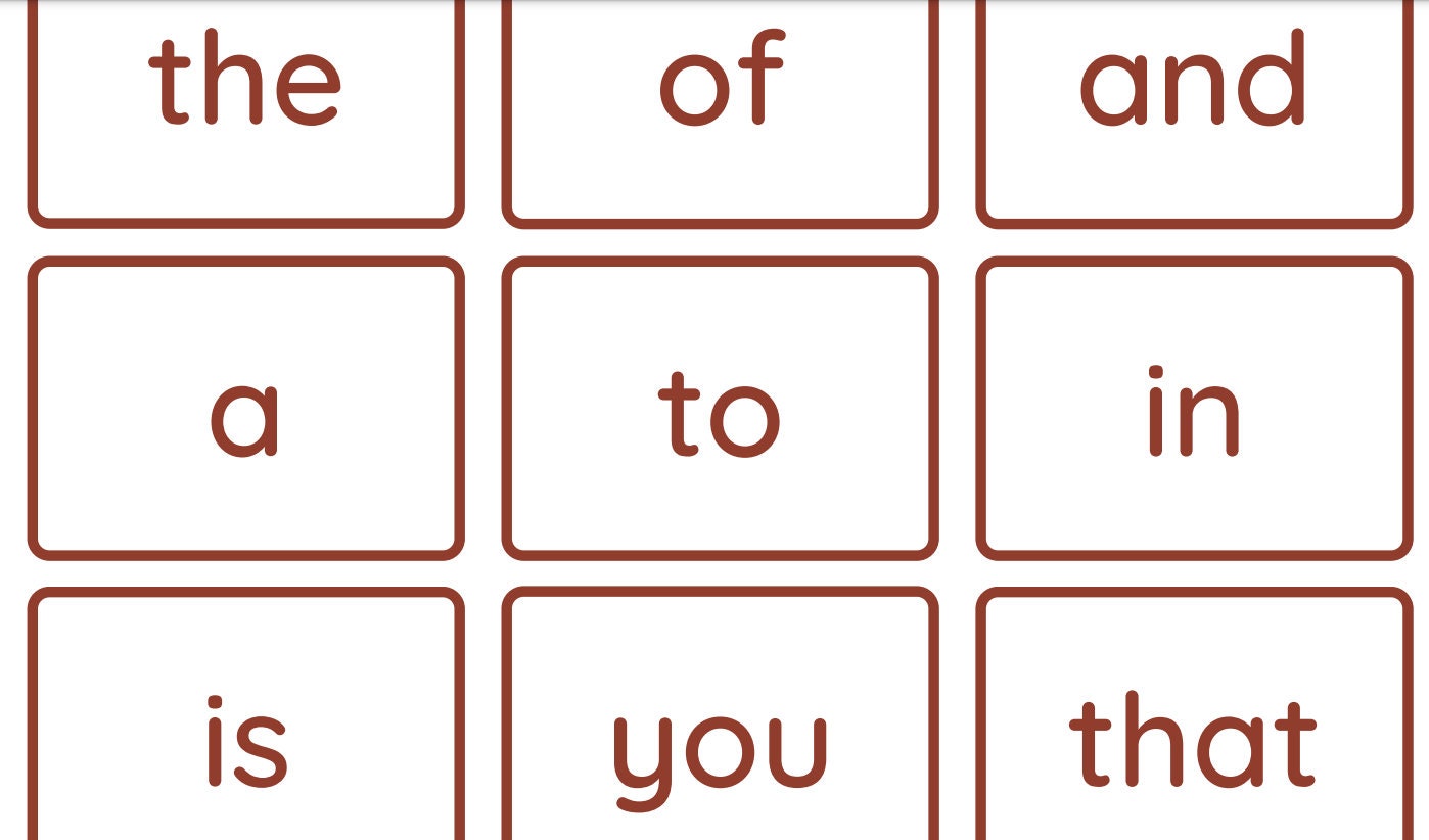 1,000 SIGHT WORD Flash Cards - Fry's FULL List - Printer Friendly - Etsy