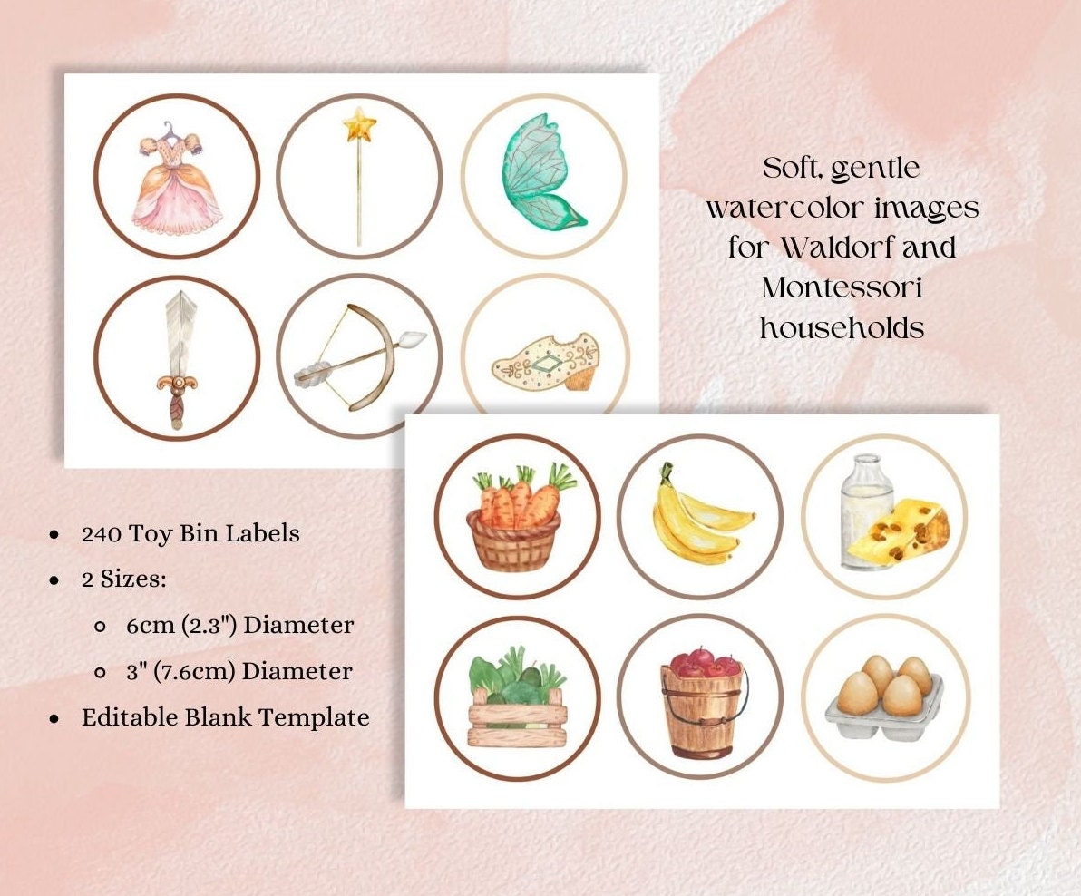 Etiquetas imprimibles para contenedores de juguetes para - Etsy España