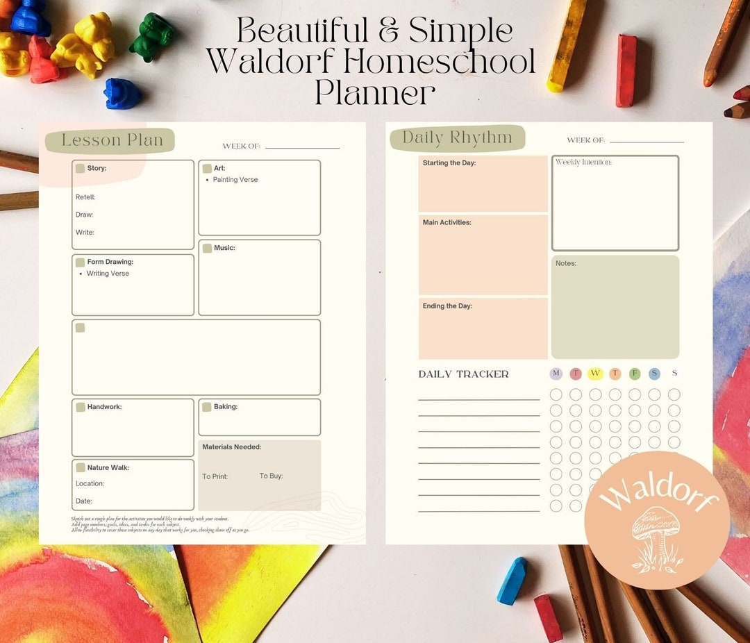Uncomplicated Waldorf Homeschool Weekly Planner - Etsy