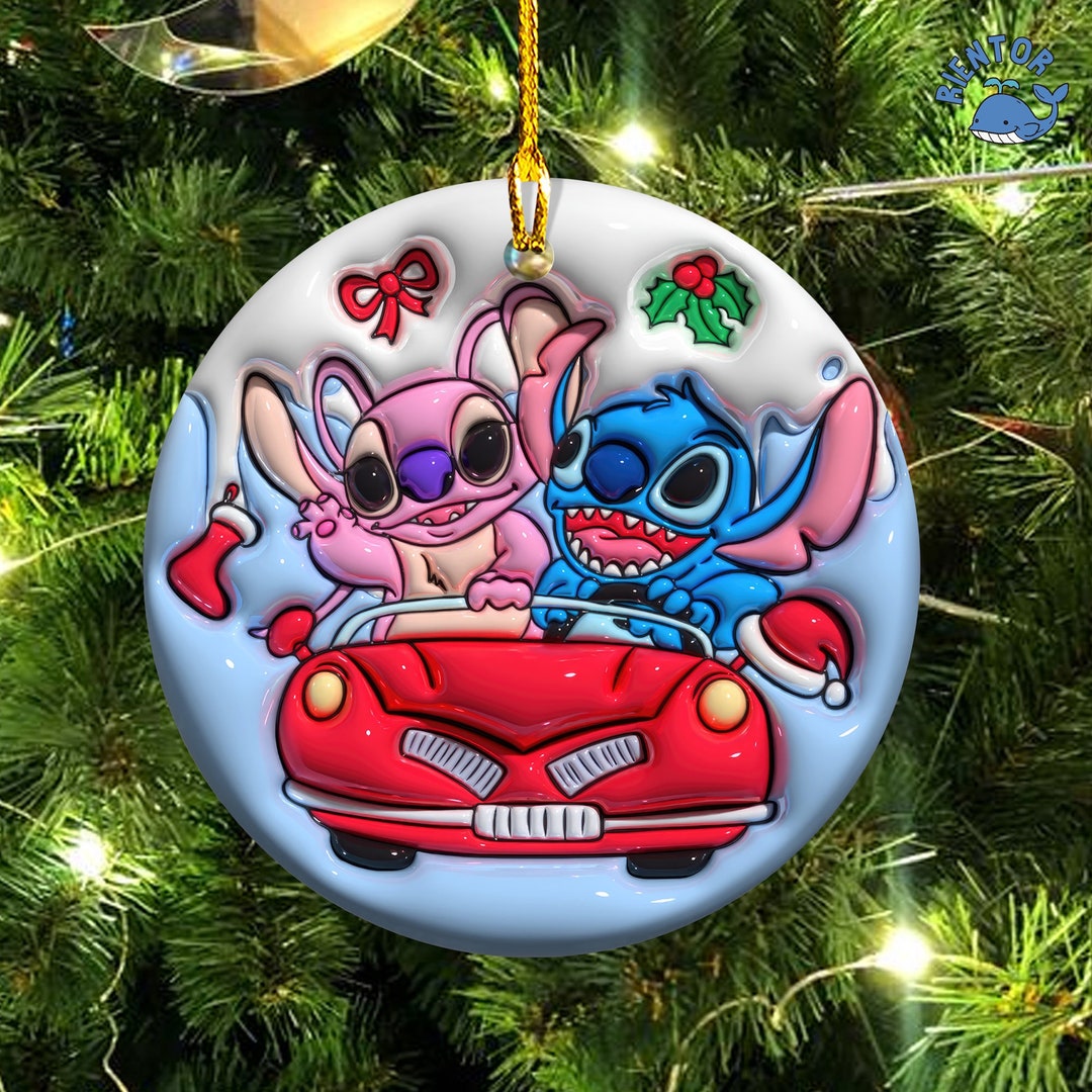 Stitch and Lilo Christmas 3D Inflated Christmas Cartoon - Etsy