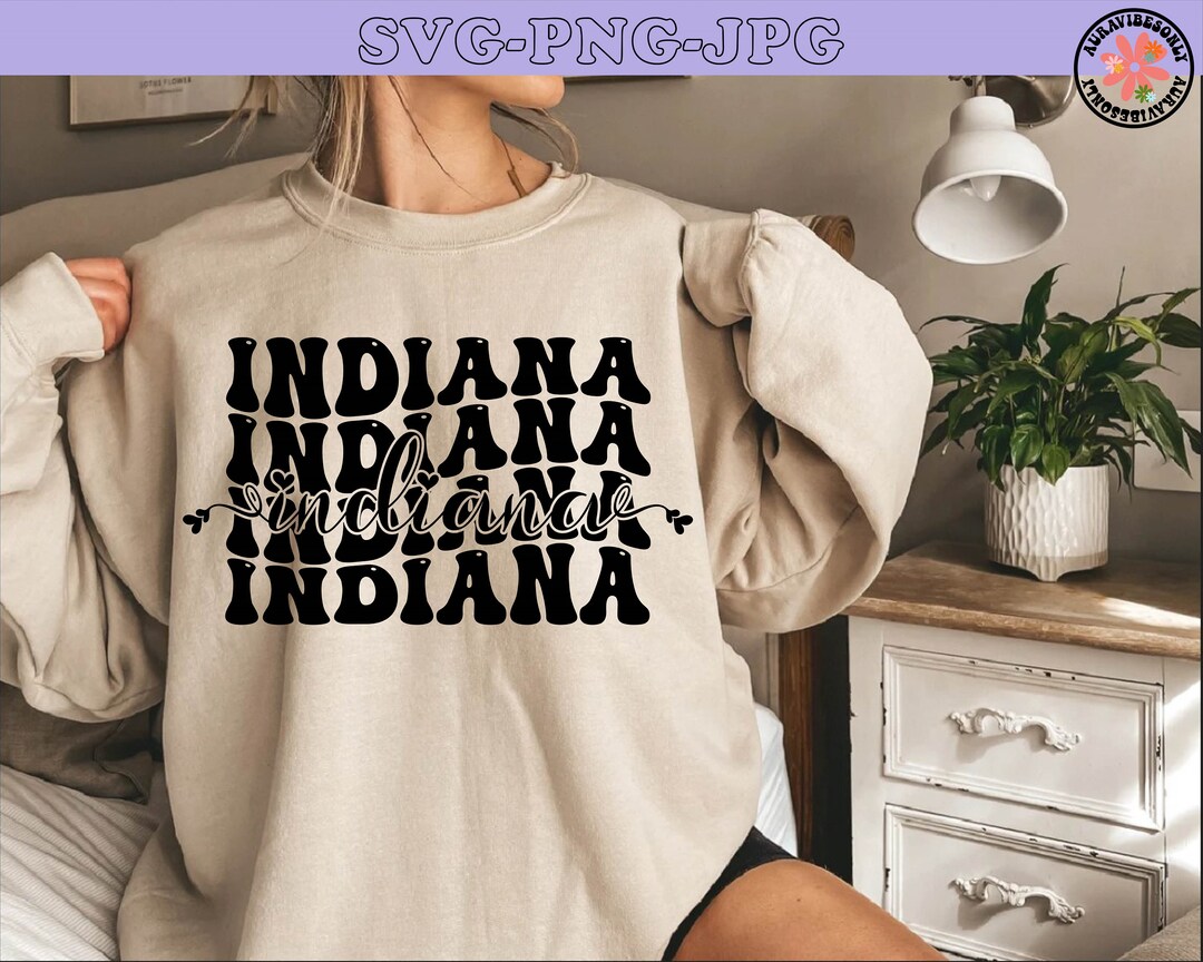 Indiana Svg Png Indiana Tshirt Svg Indiana Png Indiana Cutfile Indiana ...