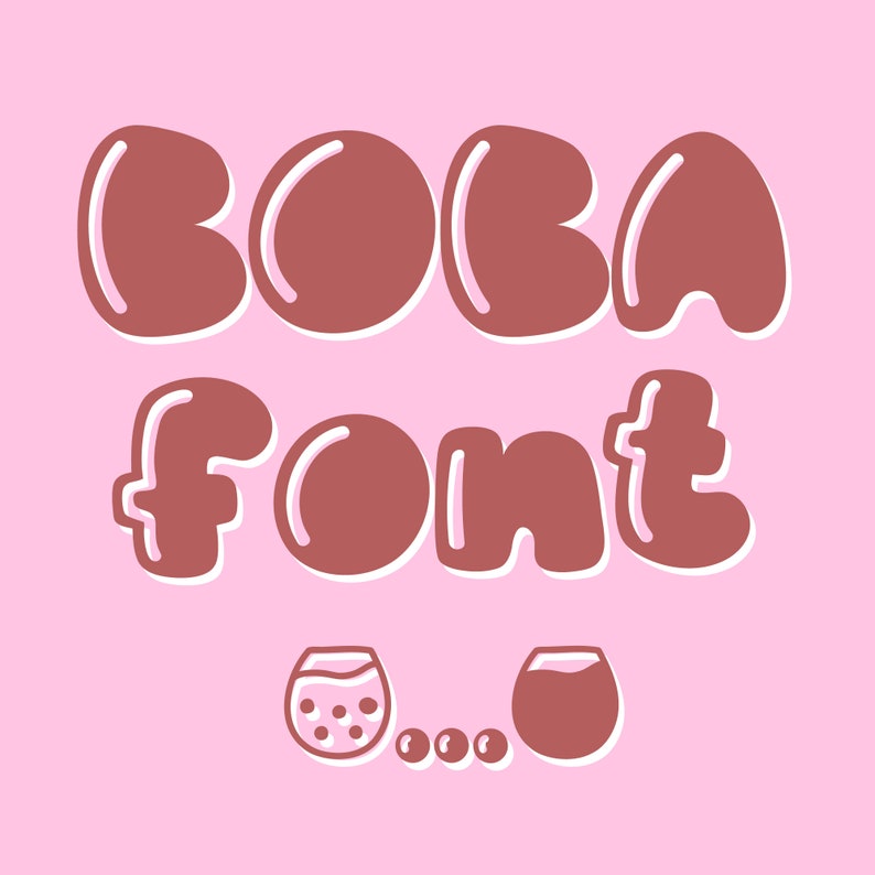 Boba Font - Bubbly,playful,fun,party,logo,headline,cricut Font - Etsy