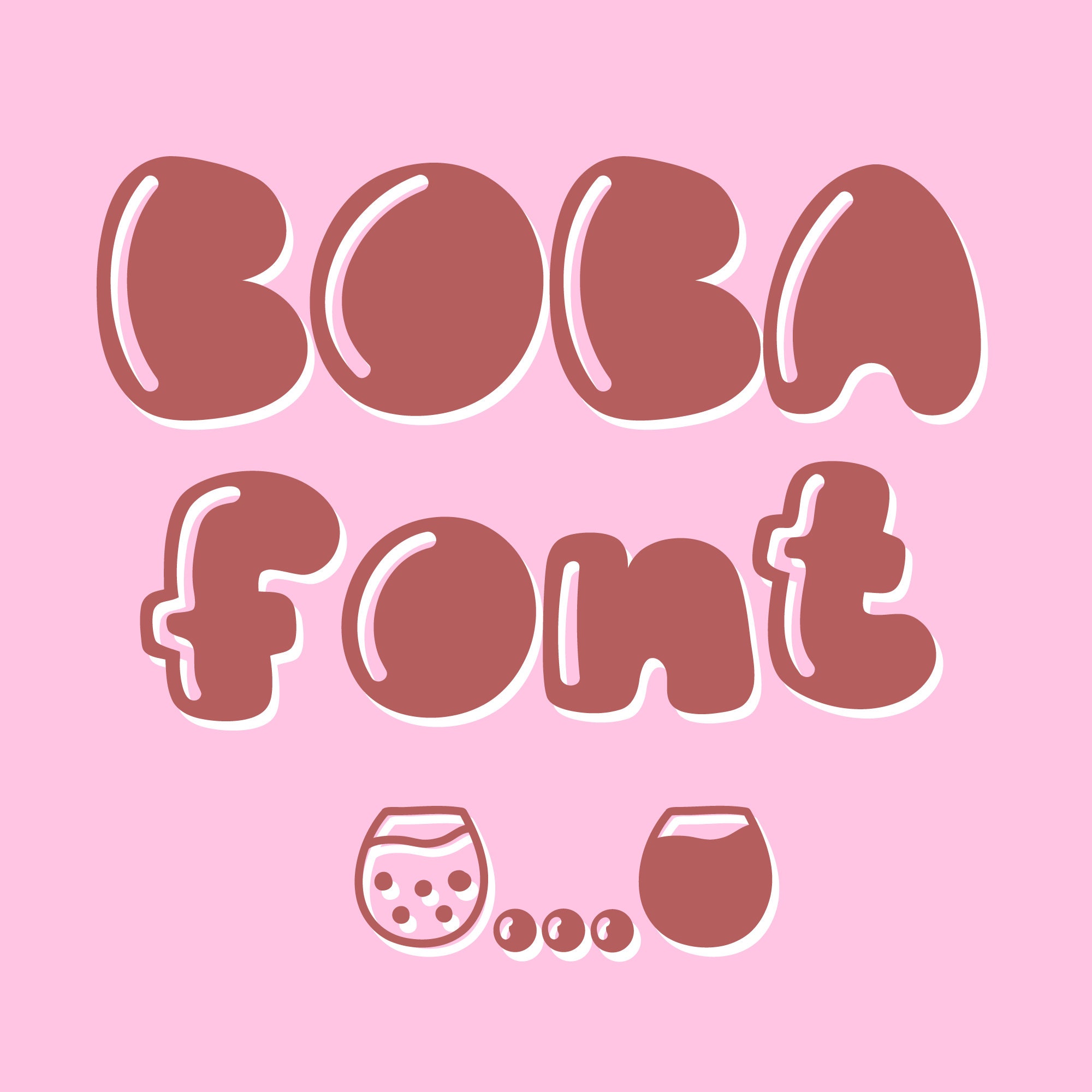 Boba Font - Bubbly,playful,fun,party,logo,headline,cricut Font - Etsy UK