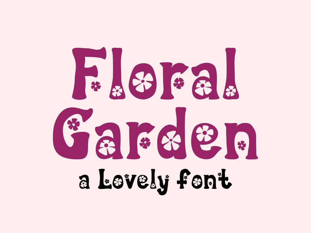 Floral Garden - Flower Font, Music Fonts, Retro, Fonts for Cricut ...