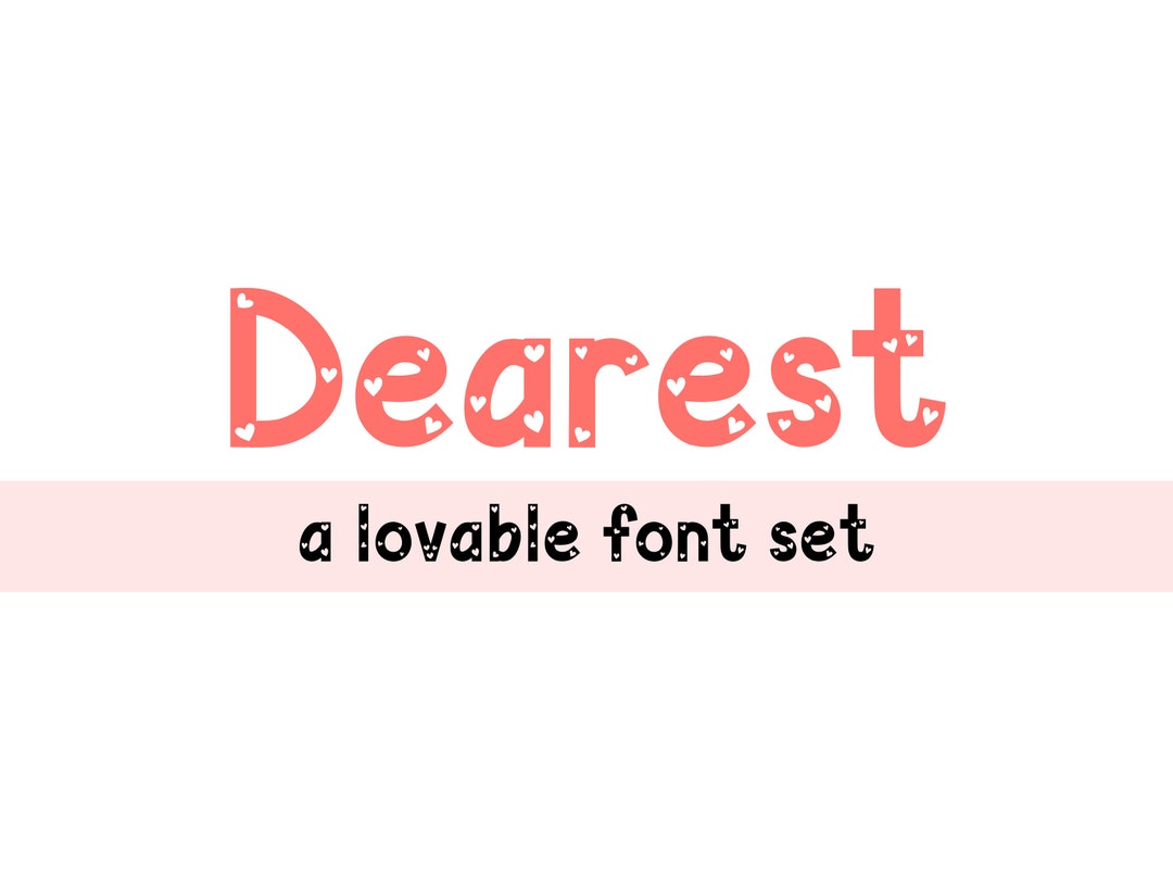 Dearest Fonts - Cute Handwritten Fonts, Valentine's Day Fonts, Love ...