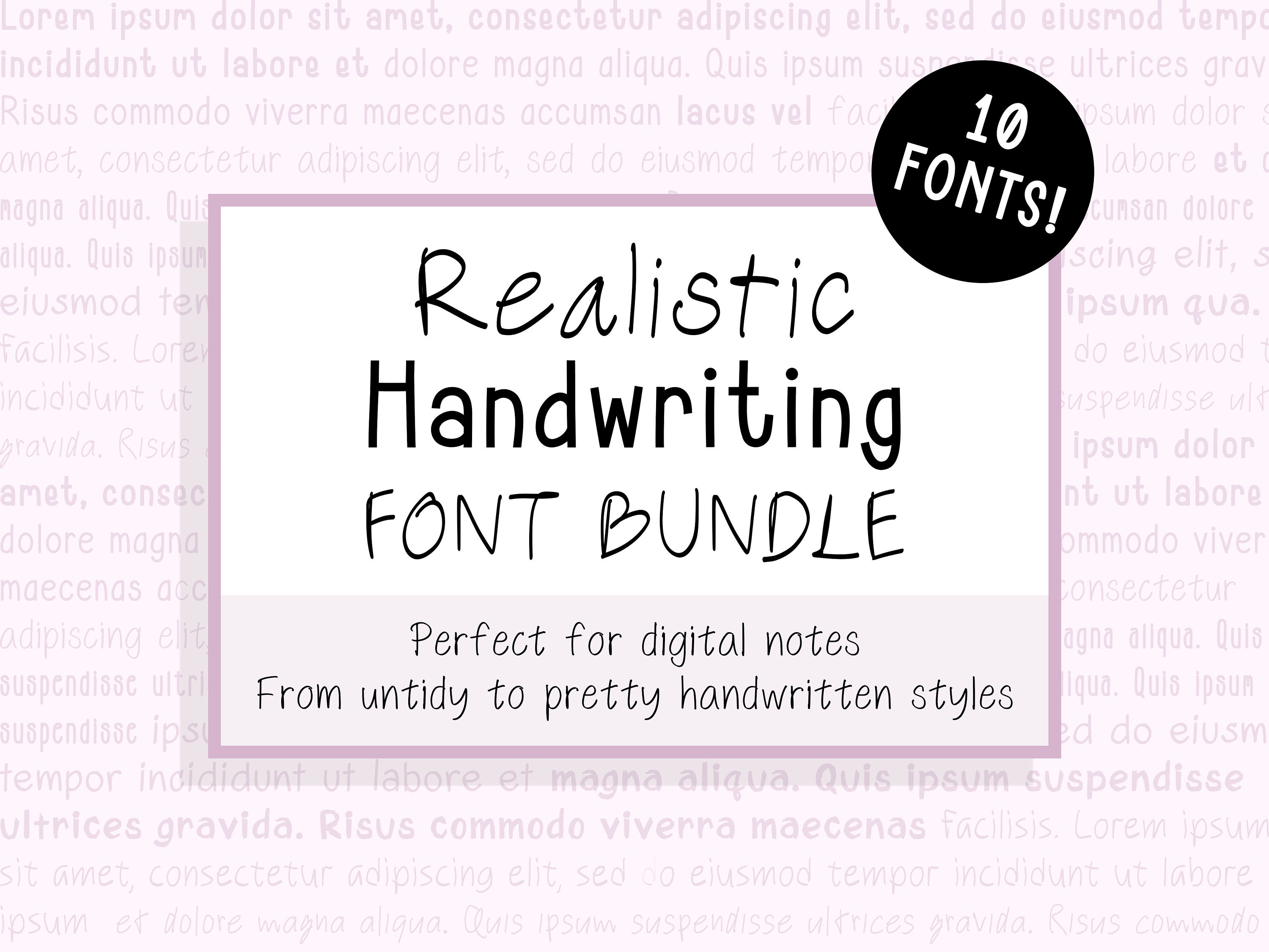 10 FONTS! Handwriting Font Bundle Vol. 1, Font Bundle for Cricut ...