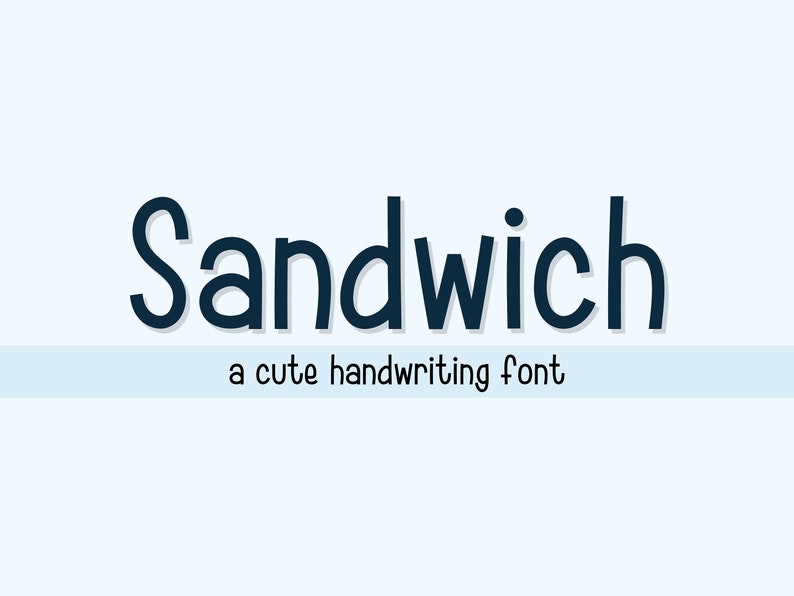 Sandwich Font - Handwriting Font, Cute Font, Cricut Font, Tall Font ...