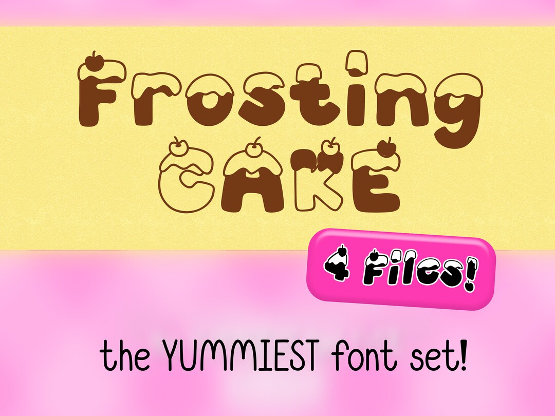 Frosting Cake FONT SET - Etsy