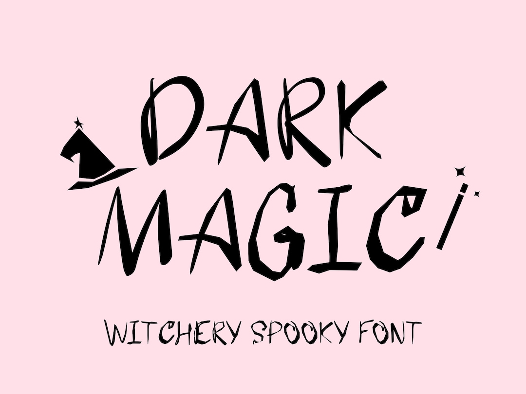 Dark Magic Font - Halloween,spooky,handwriting,witchery,wizard,big Font - Etsy