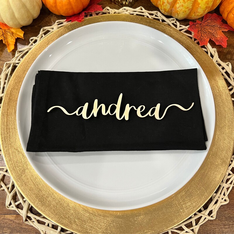 Wood Name Place Setting - Etsy