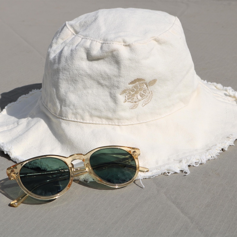 Cotton Frayed Bucket Hat - Etsy