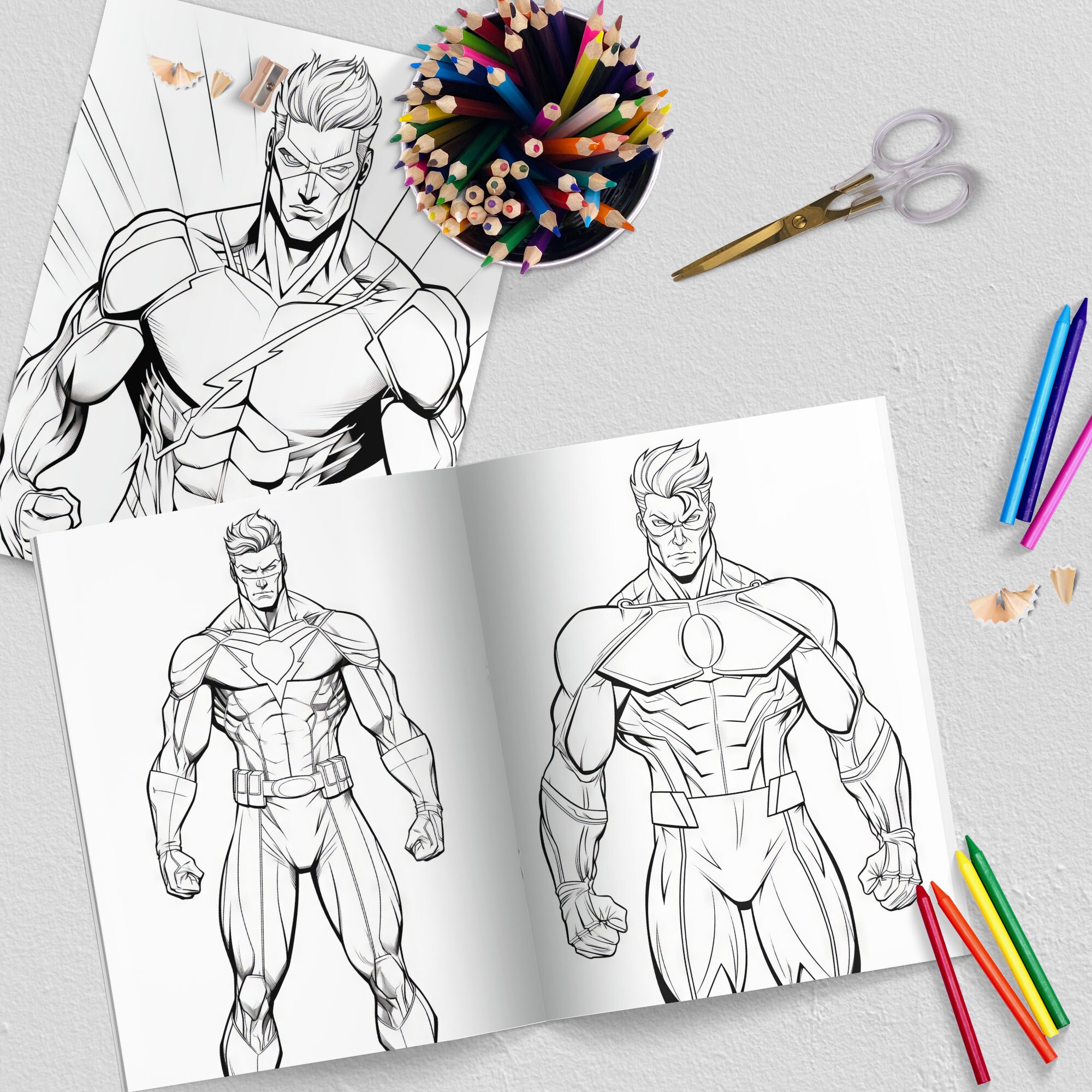 Superhero Coloring Pages, Fun Activity, Coloring Pages for Kids, Earth ...