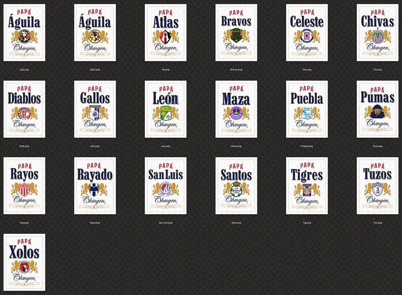 PNG Dad Model Chingon Football Soccer Mexico Mexican League - Etsy