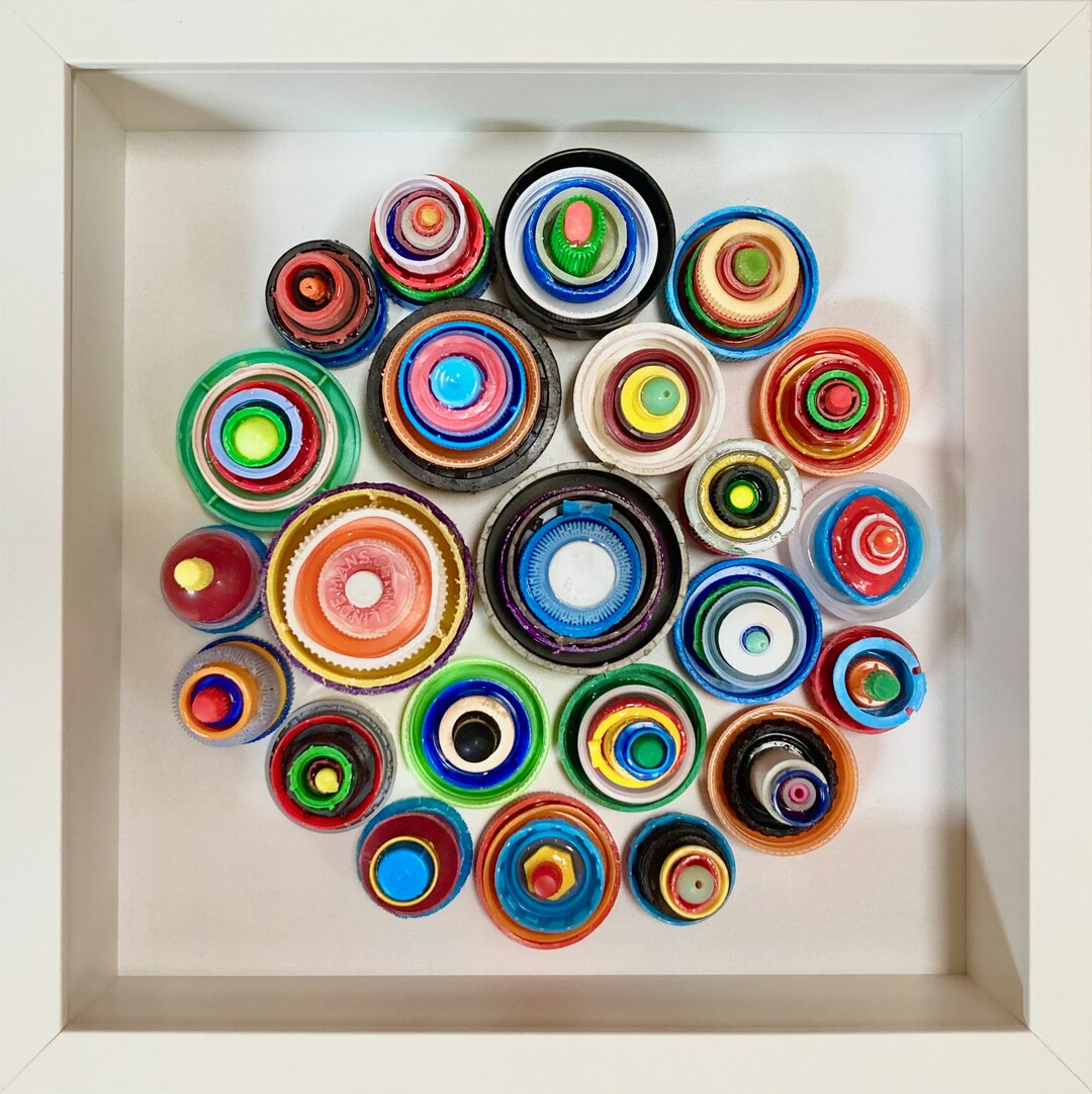 Multicoloured Sea Plastic Rainbow: Bottle Caps Collected From Sydney ...