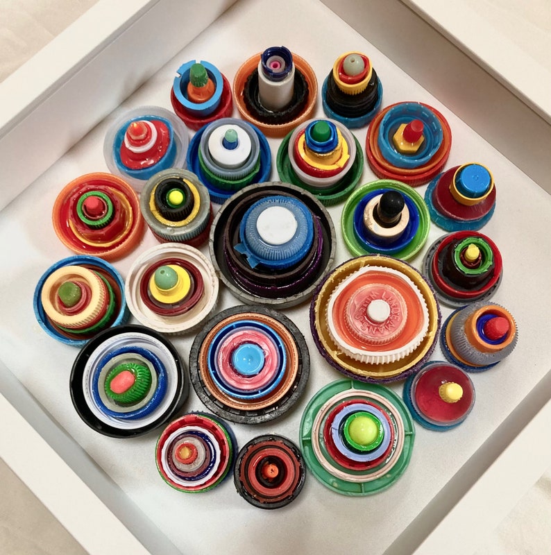 Multicoloured Sea Plastic Rainbow: Bottle Caps Collected From Sydney ...